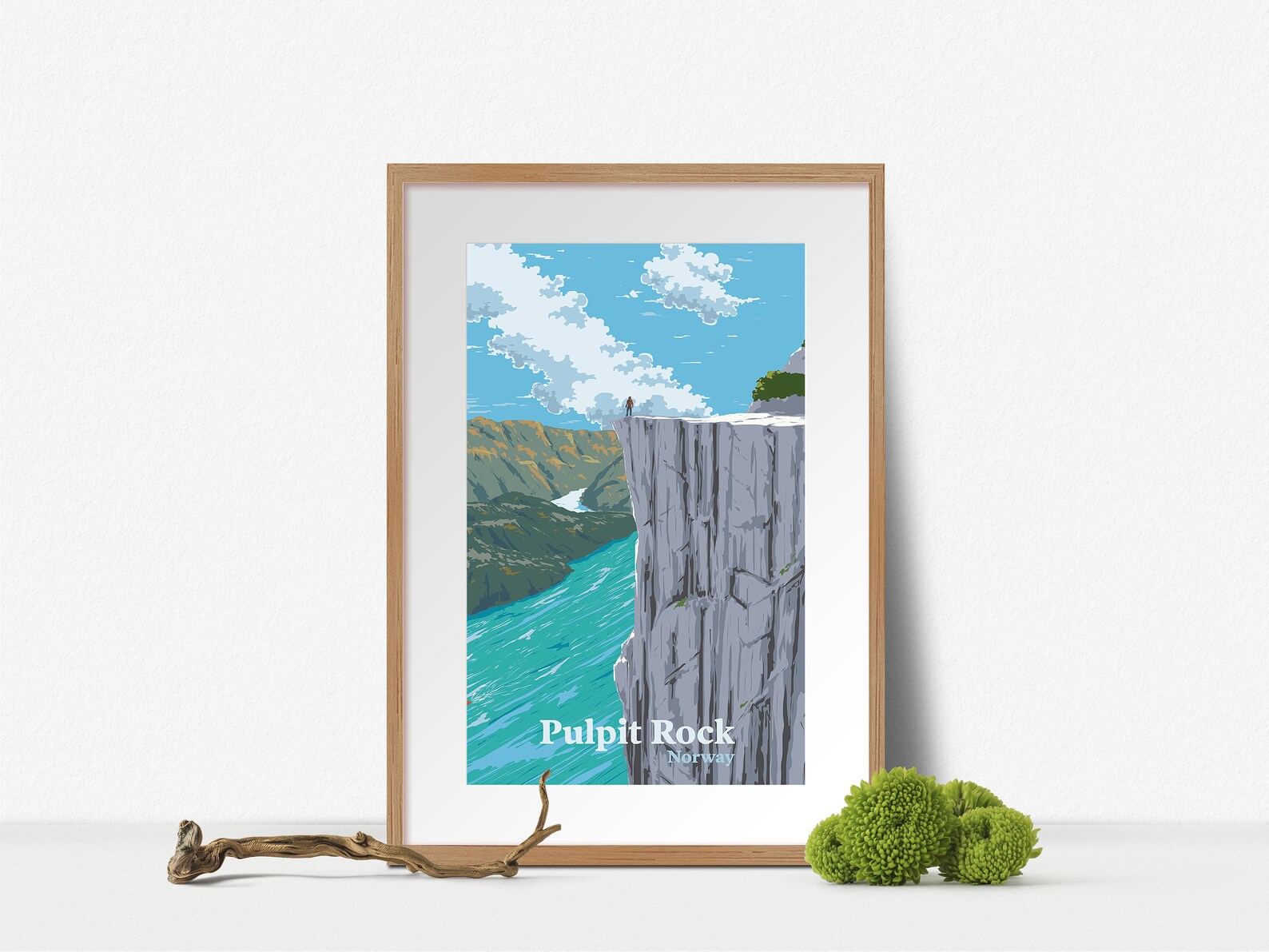 Pulpit Rock Poster Norway Travel Print Preikestolen Kjerag | Etsy