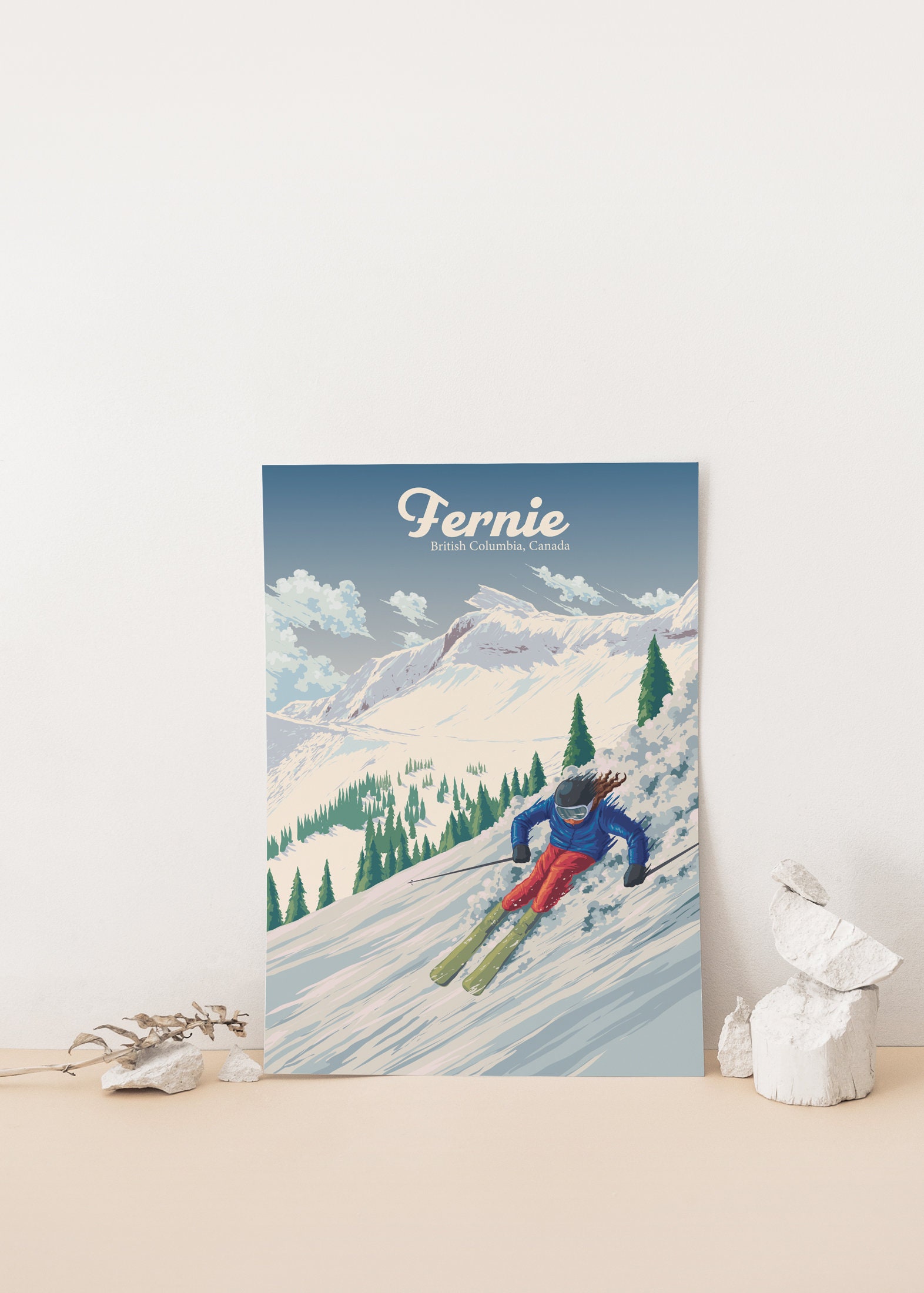 Fernie Ski Resort Poster British Columbia Fernie Canada - Etsy Australia