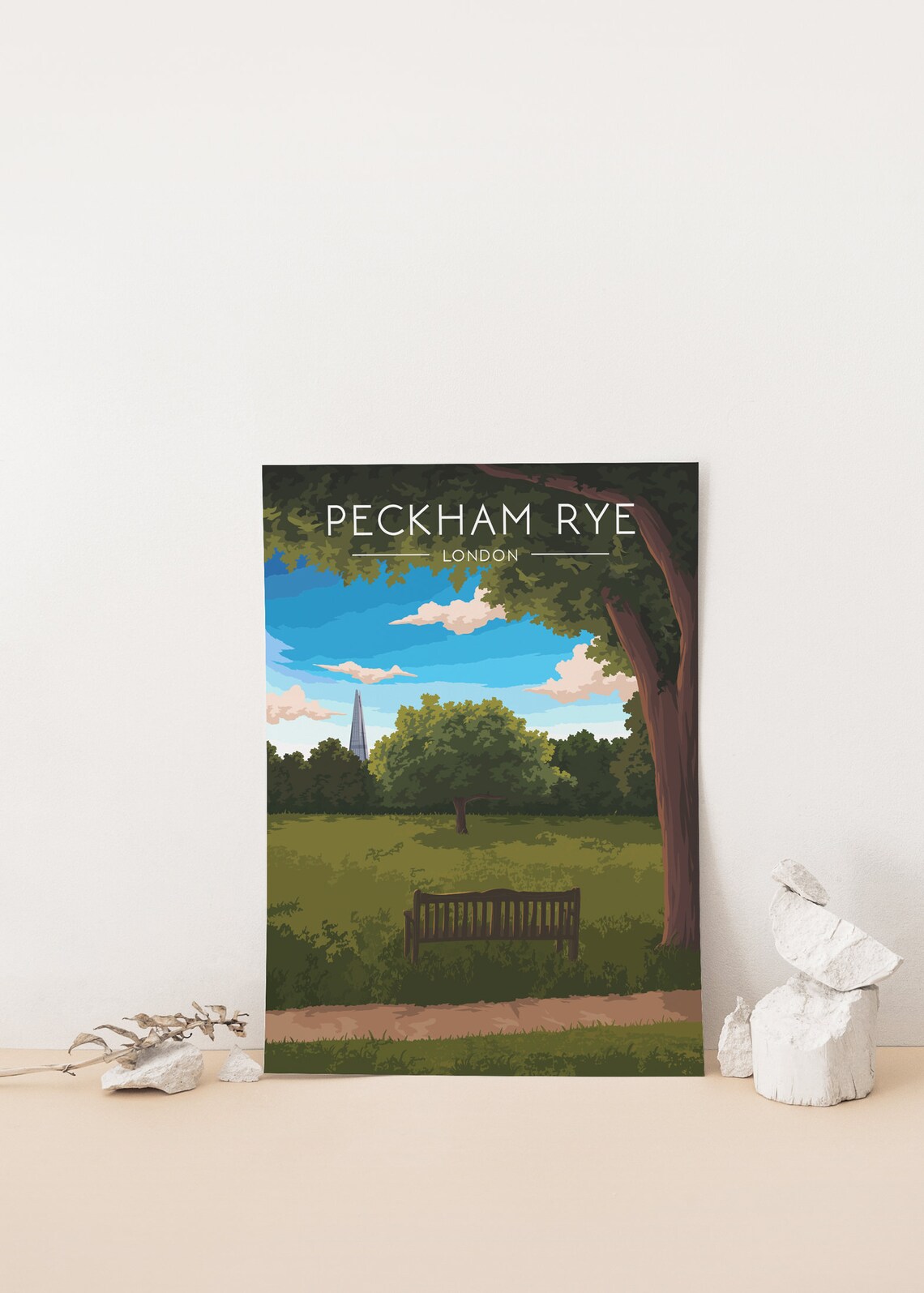 Peckham Rye Park Poster London Travel Poster South London | Etsy UK
