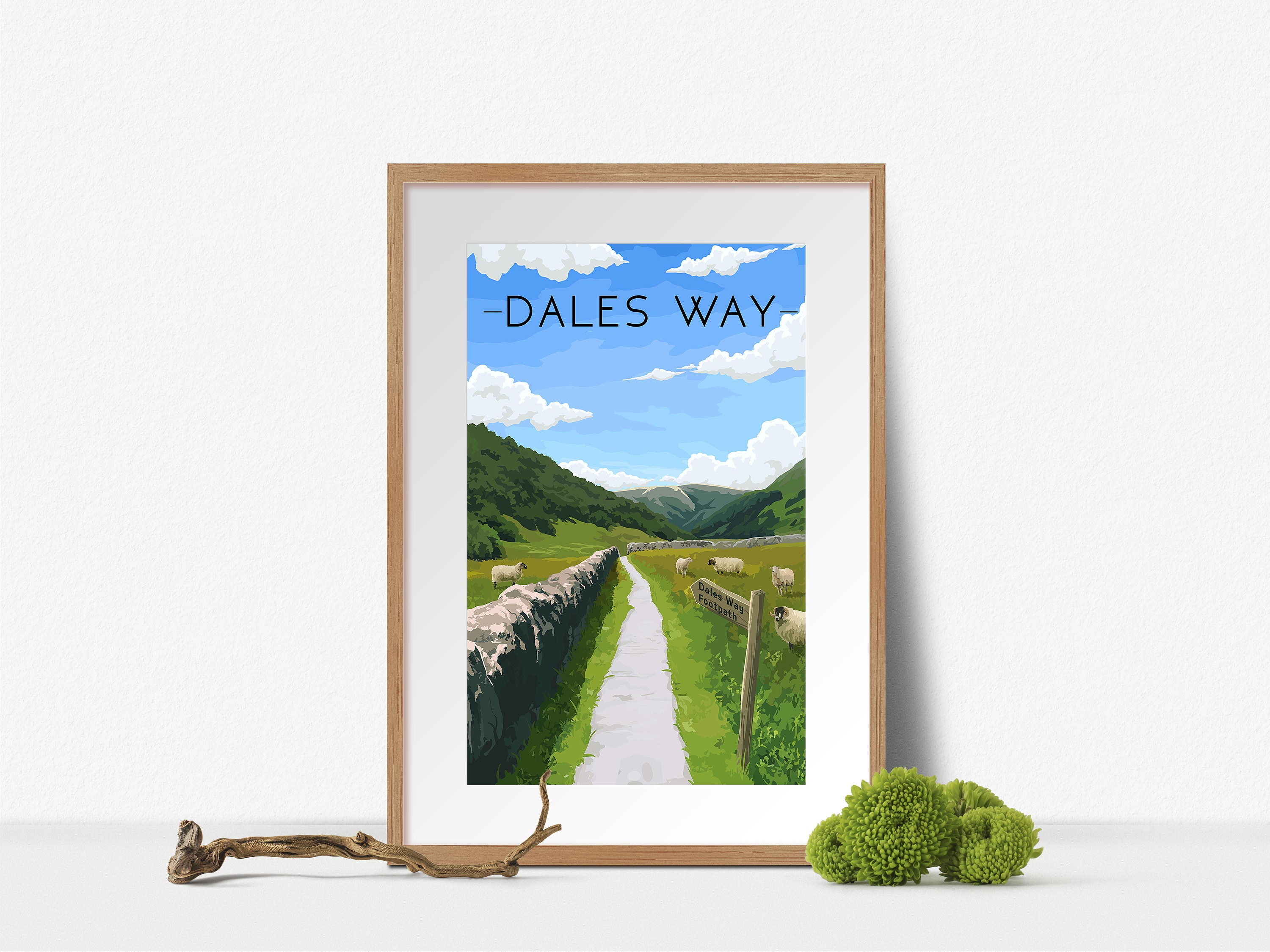 Dales Way Walking Trail Poster Hiking Print Long Distance - Etsy UK