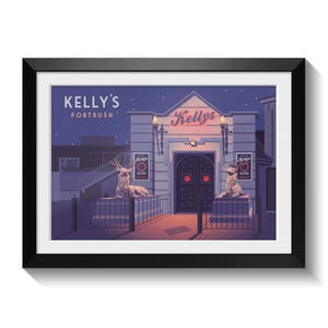 Kelly's Portrush Nightclub Poster, Northern Ireland Wall Art Print ...