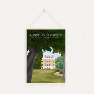 Manor House Gardens Poster, London Travel Print, Lee South East London ...