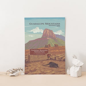 Guadalupe Mountains National Park Poster, Texas, El Paso, USA Travel ...