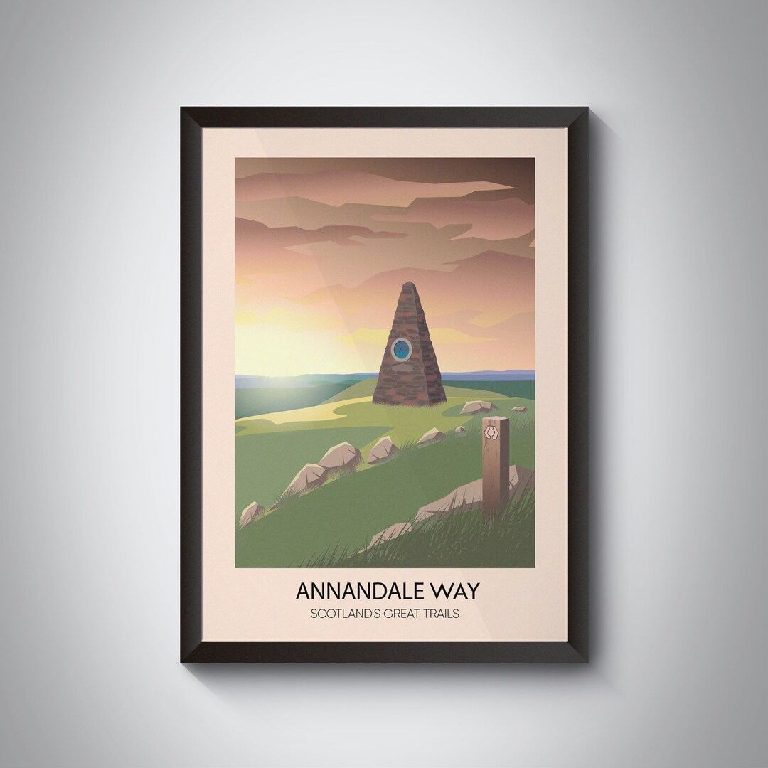 Annandale Way Poster, Scotland's Great Trails, River Annan, Almagill ...