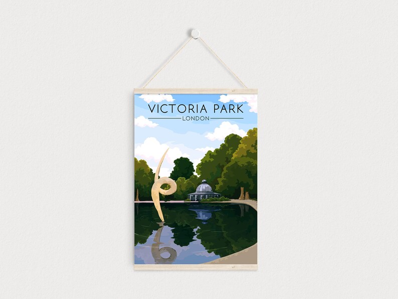 Victoria Park Poster, East London, Regents Canal, Hackney, Dalston ...