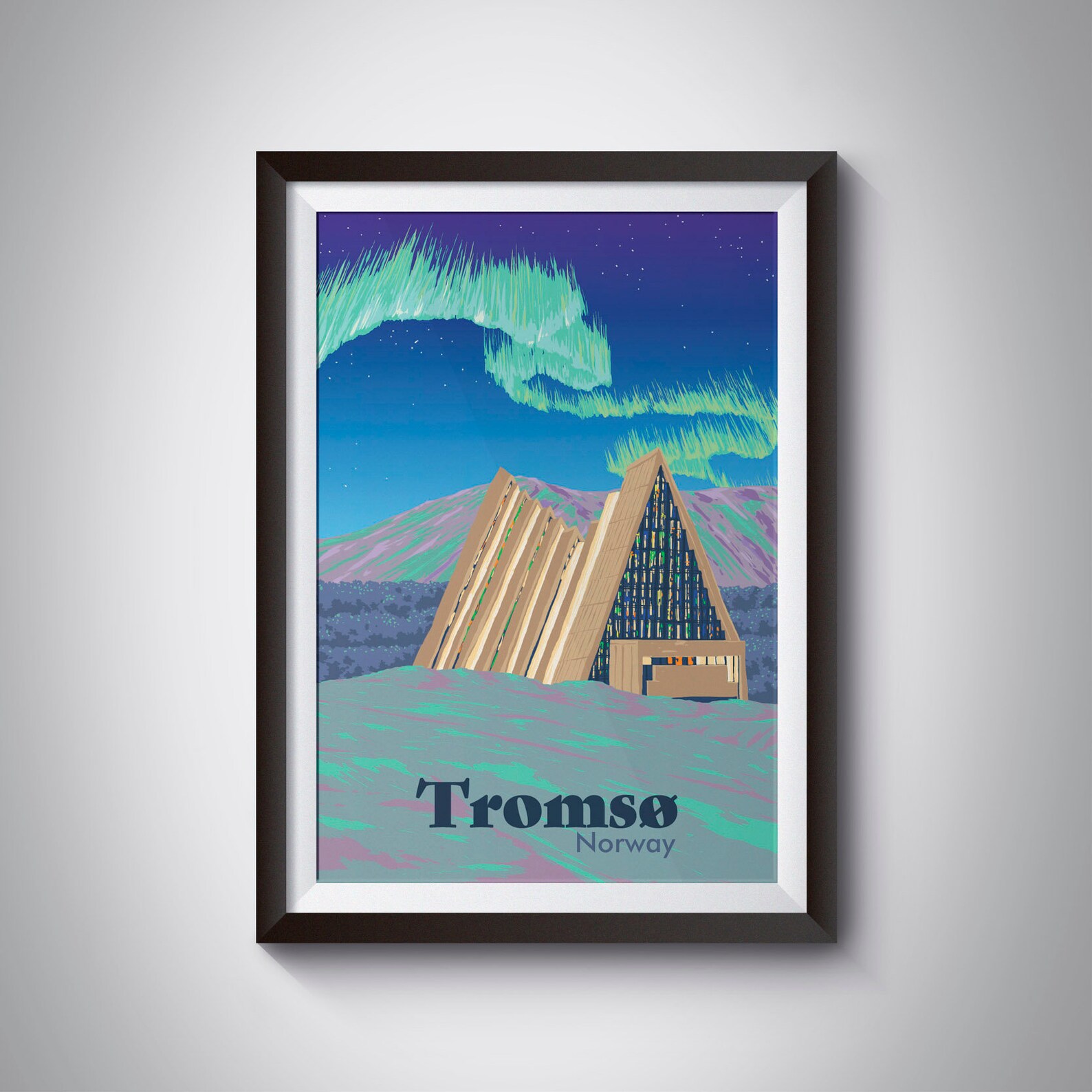Tromso Norway Poster Retro Travel Print Vintage Art - Etsy UK