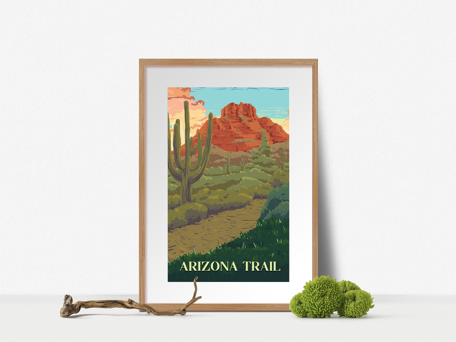 Arizona Trail Poster National Scenic Trail USA Hiking Thru - Etsy