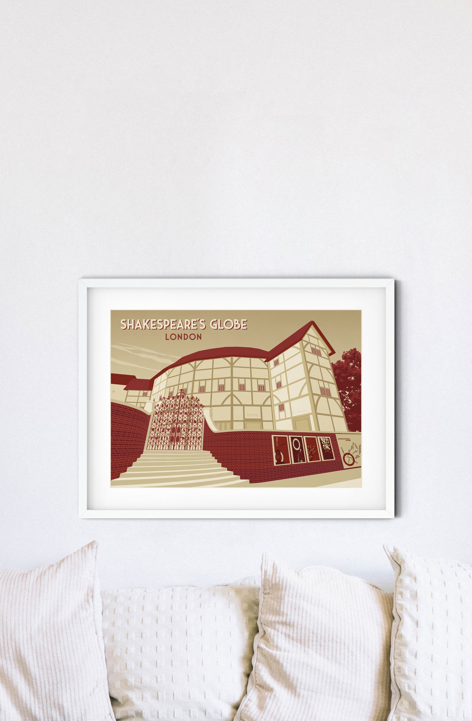 Shakespeare's Globe Theatre Poster London Travel Print - Etsy