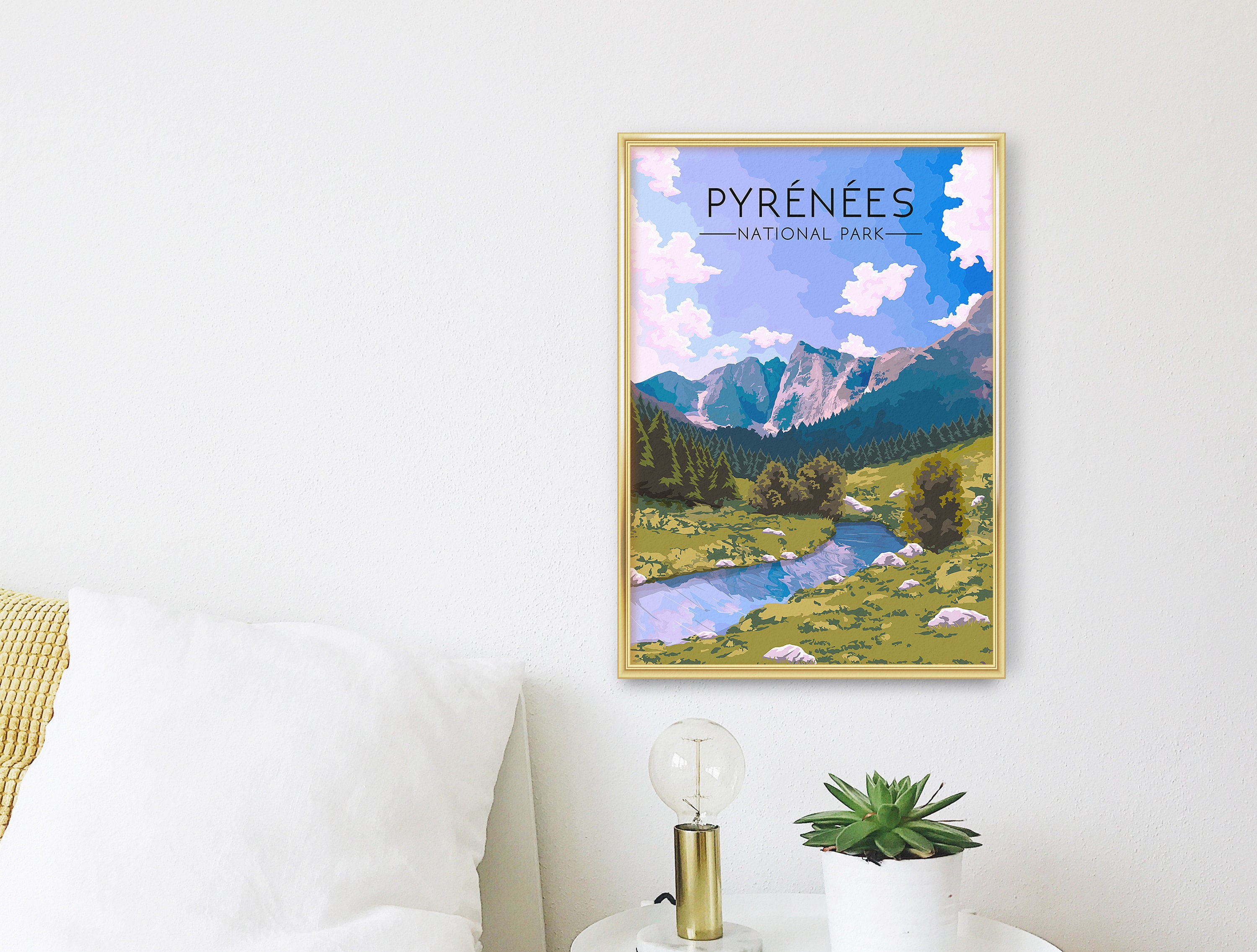 Pyrenees National Park Poster France Travel Print Vintage - Etsy