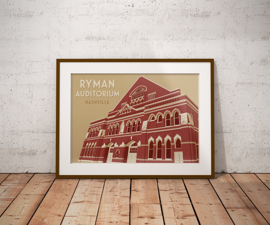 Ryman Auditorium Poster Nashville Tennessee Travel Print - Etsy UK
