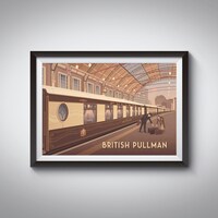 Vintage Railway Poster Scottish Rail Blue Trains Travel Advert Art ...