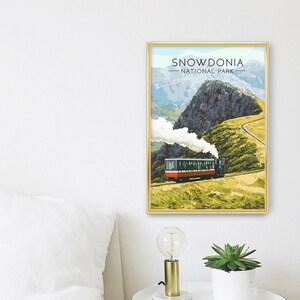 Snowdonia National Park Poster, Wales Travel Print, Snowdon Mountain ...