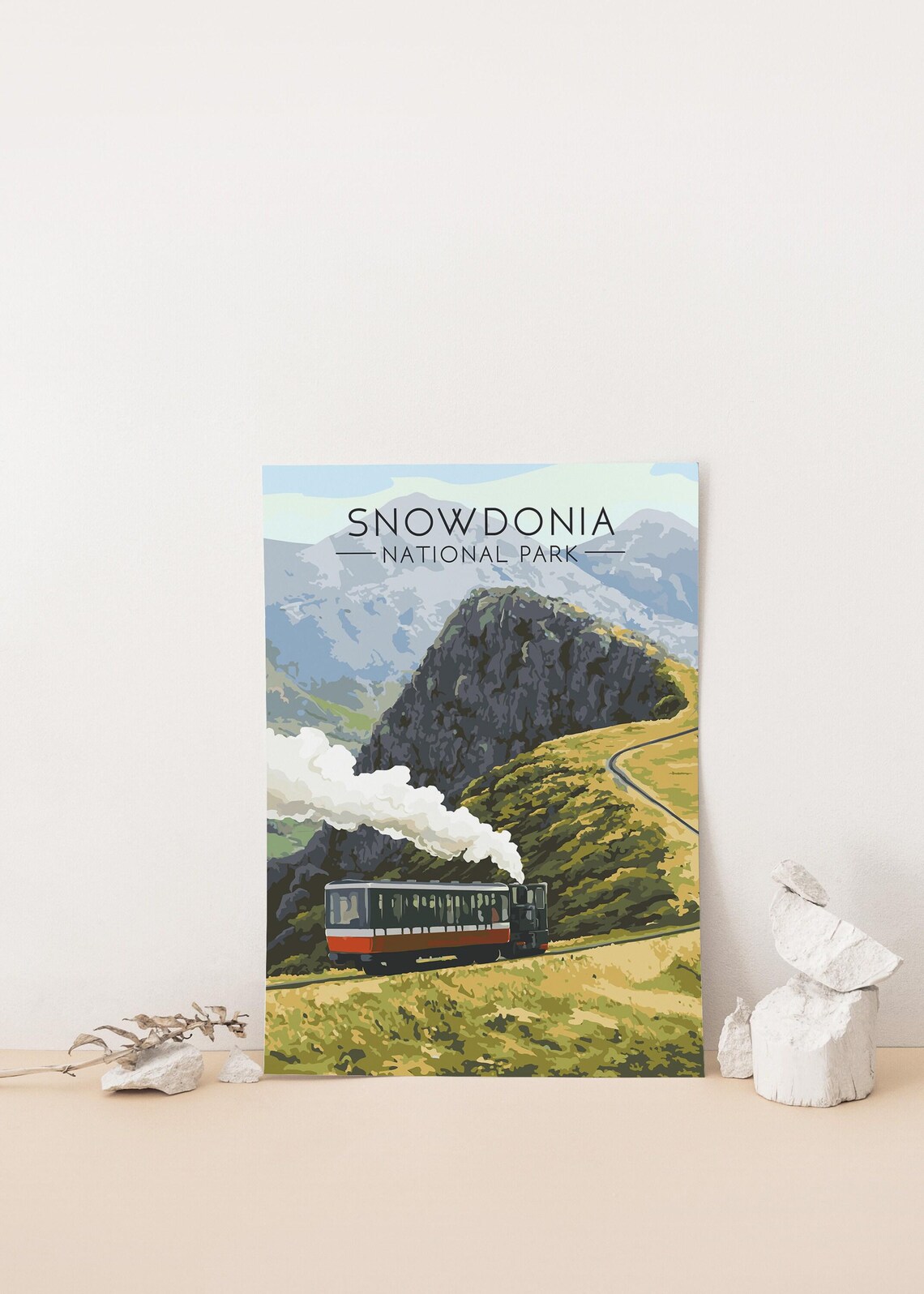 Snowdonia National Park Poster, Wales Travel Print, Snowdon Mountain ...