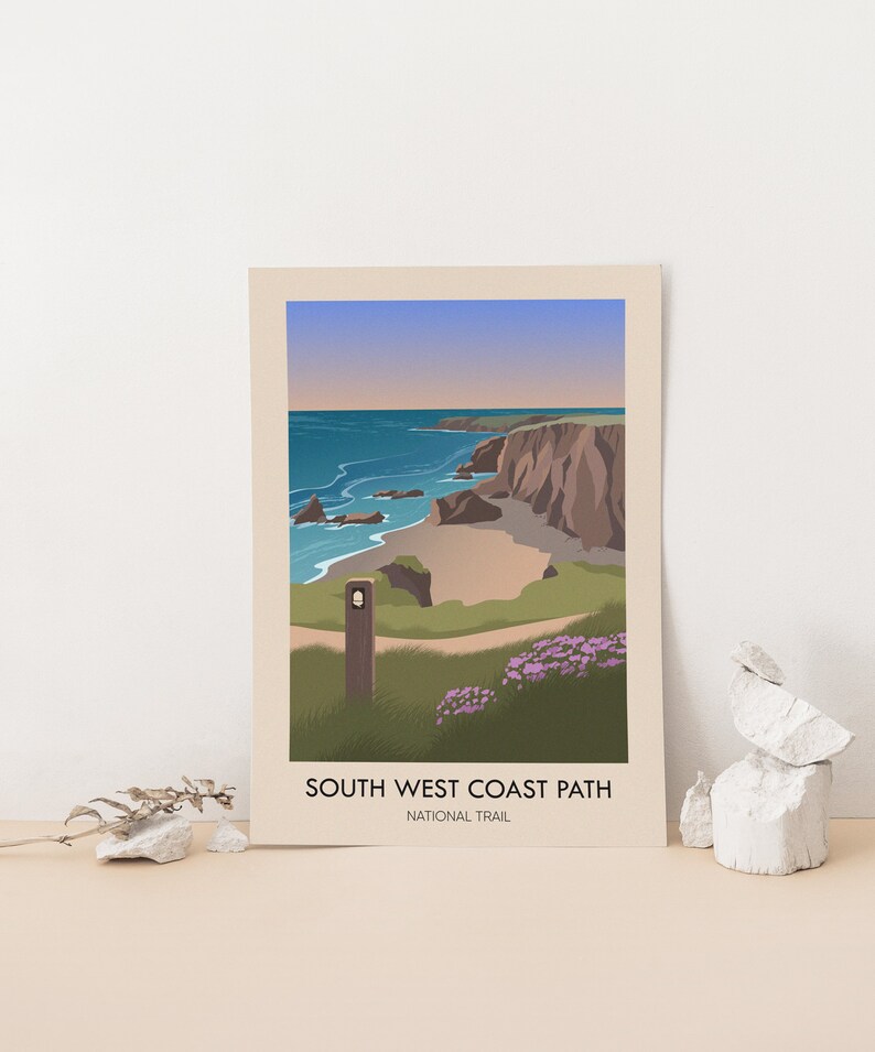 South West Coast Path National Trail Poster National Park - Etsy UK