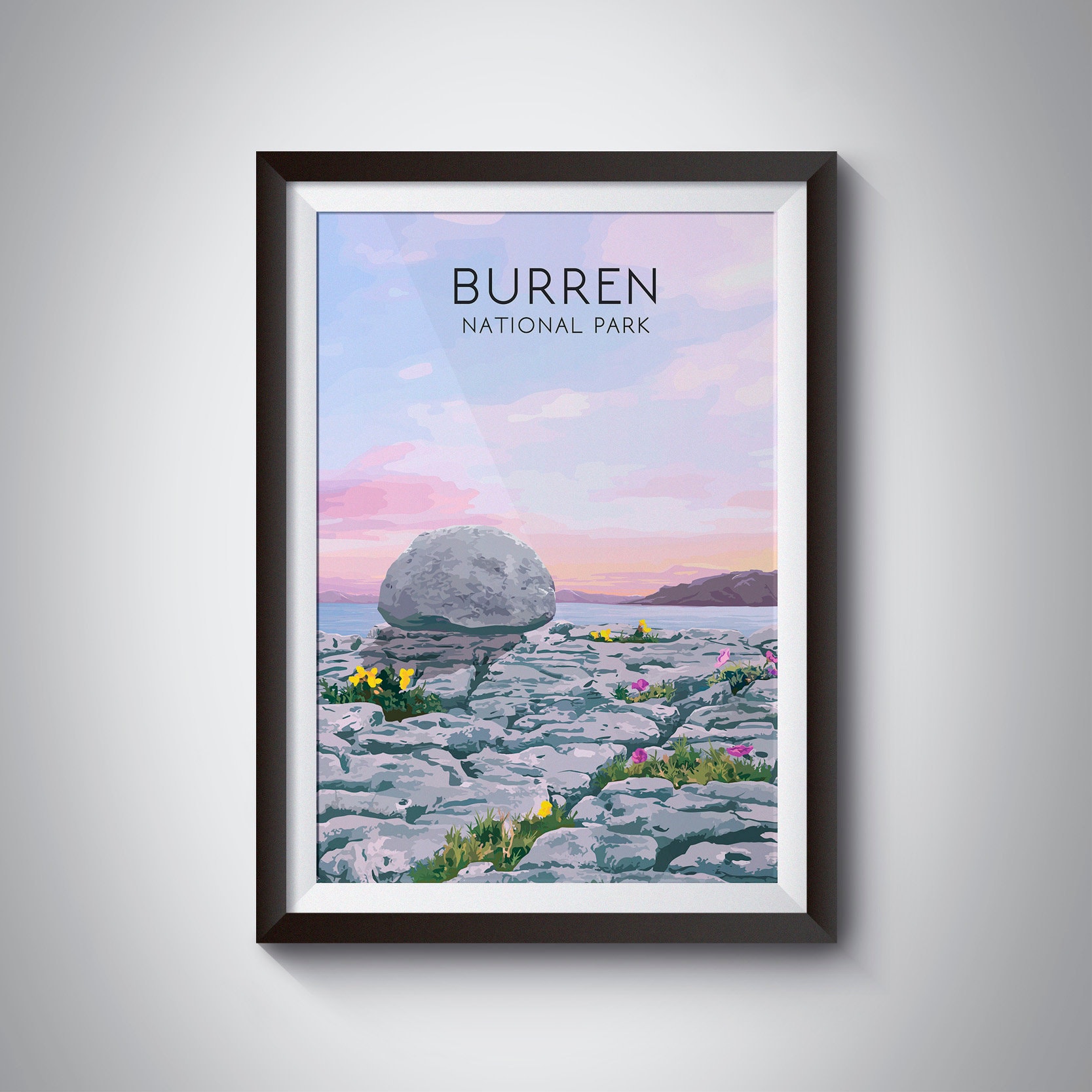 Burren National Park Poster Republic of Ireland Irish Travel - Etsy UK