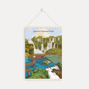 Iguazu National Park Poster, Iguazu Falls Print, Argentina Travel ...