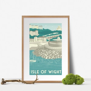 Isle of Wight Poster, Ventnor Travel Print, Seaside Art, Wall Decor ...