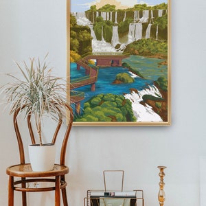 Iguazu National Park Poster, Iguazu Falls Print, Argentina Travel ...