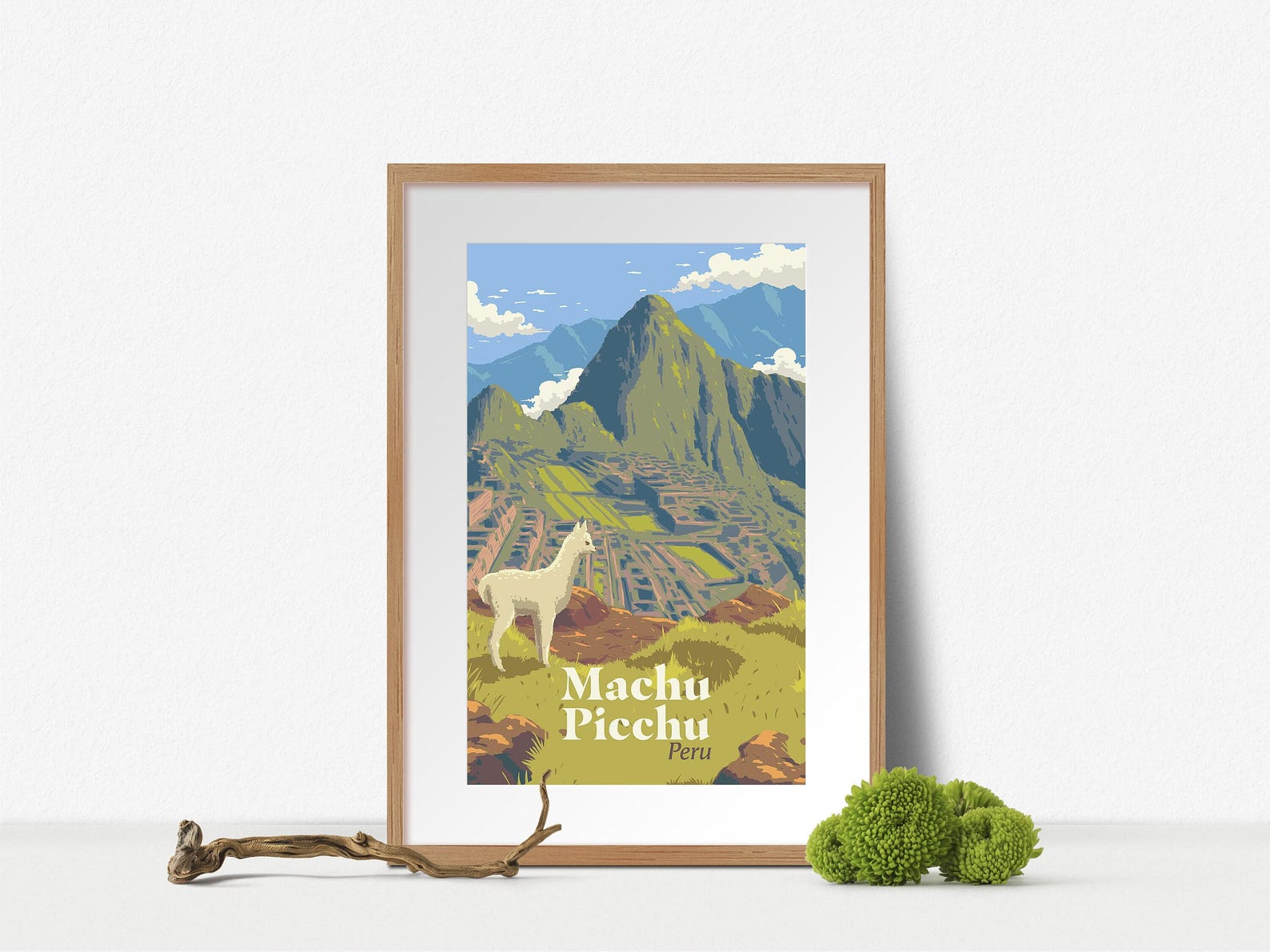Machu Picchu Peru Travel Poster, National Park Print, Peruvian Art ...