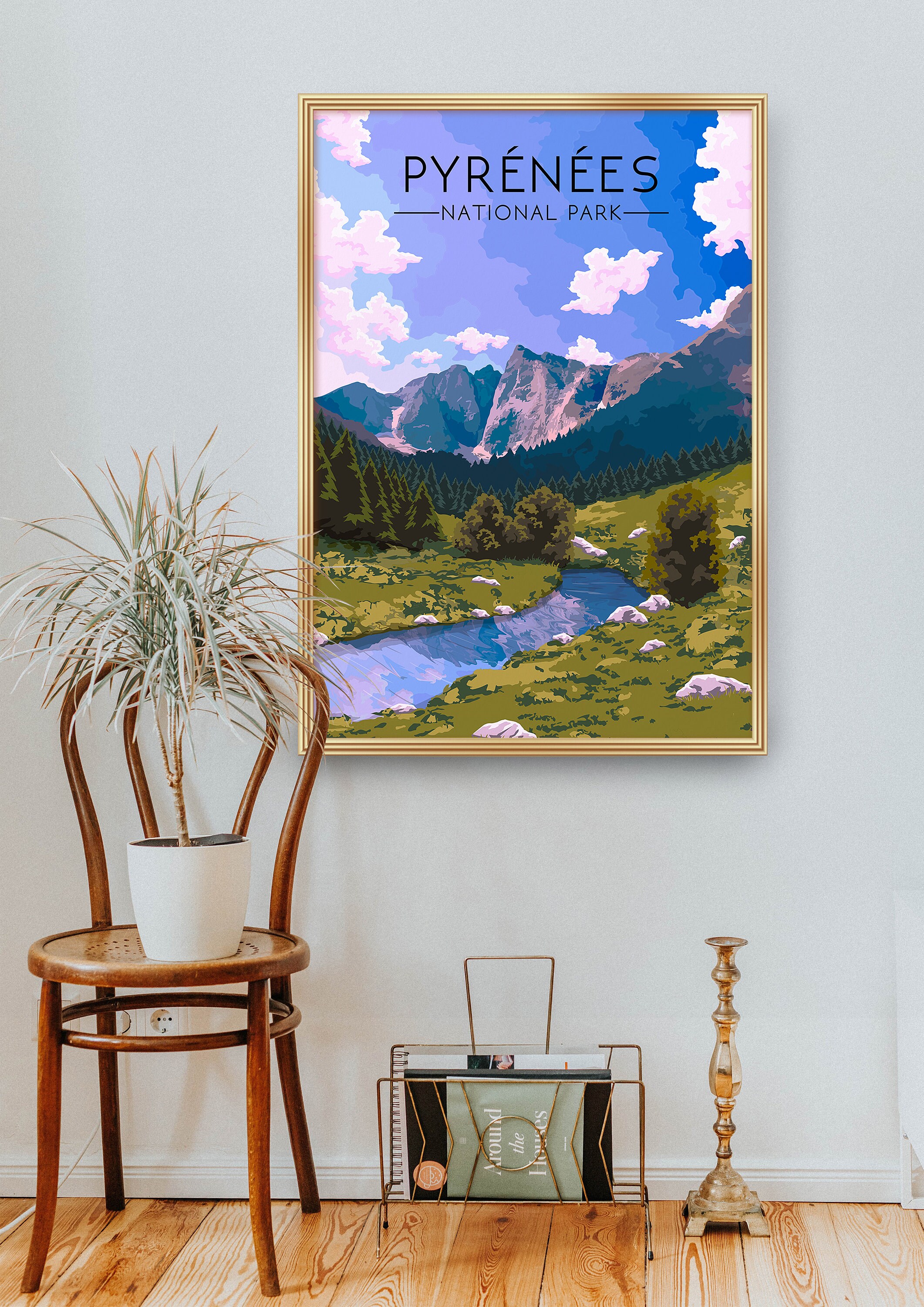 Pyrenees National Park Poster France Travel Print Vintage - Etsy