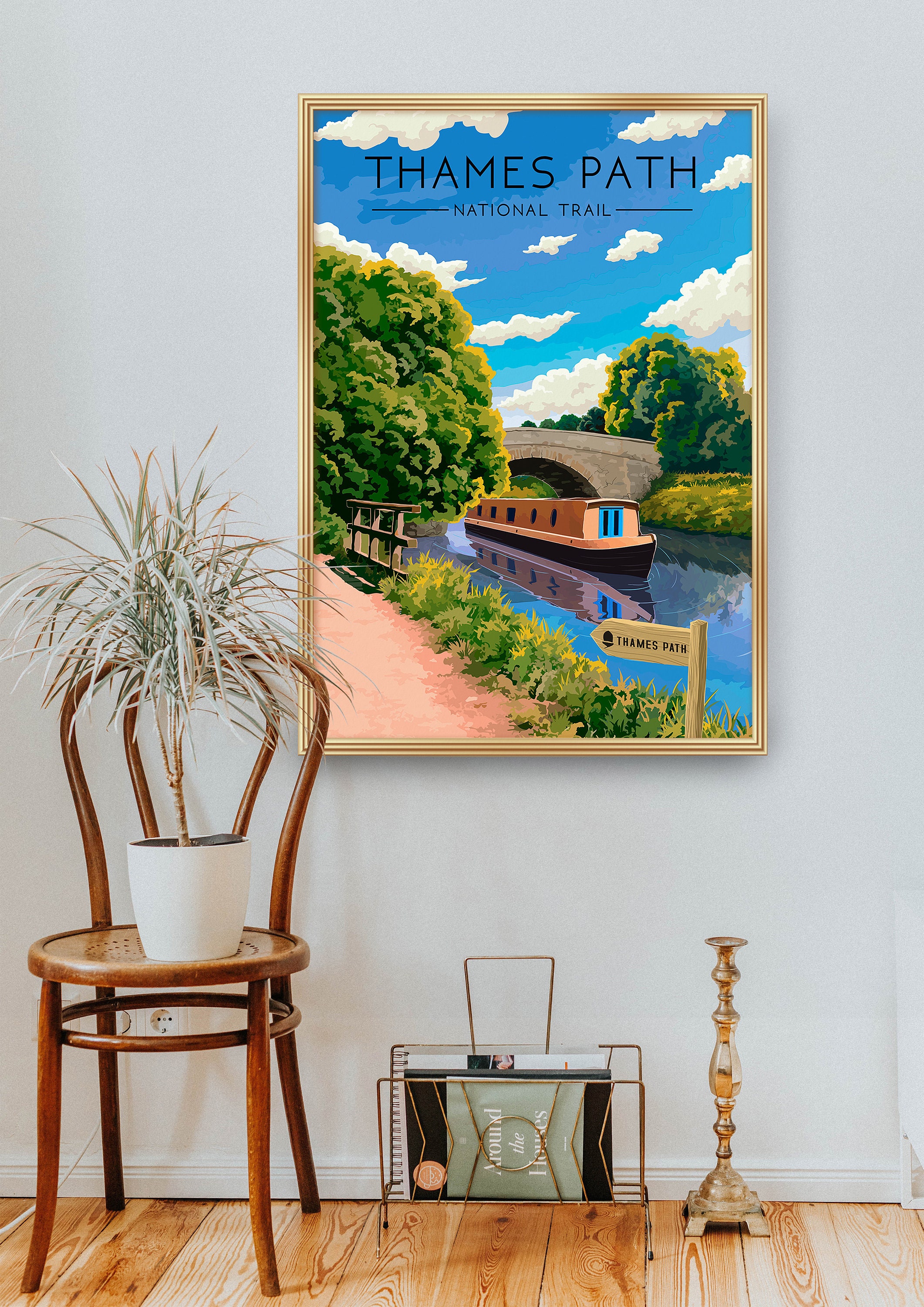 Thames Path National Trail Poster Travel Print River Thames | Etsy