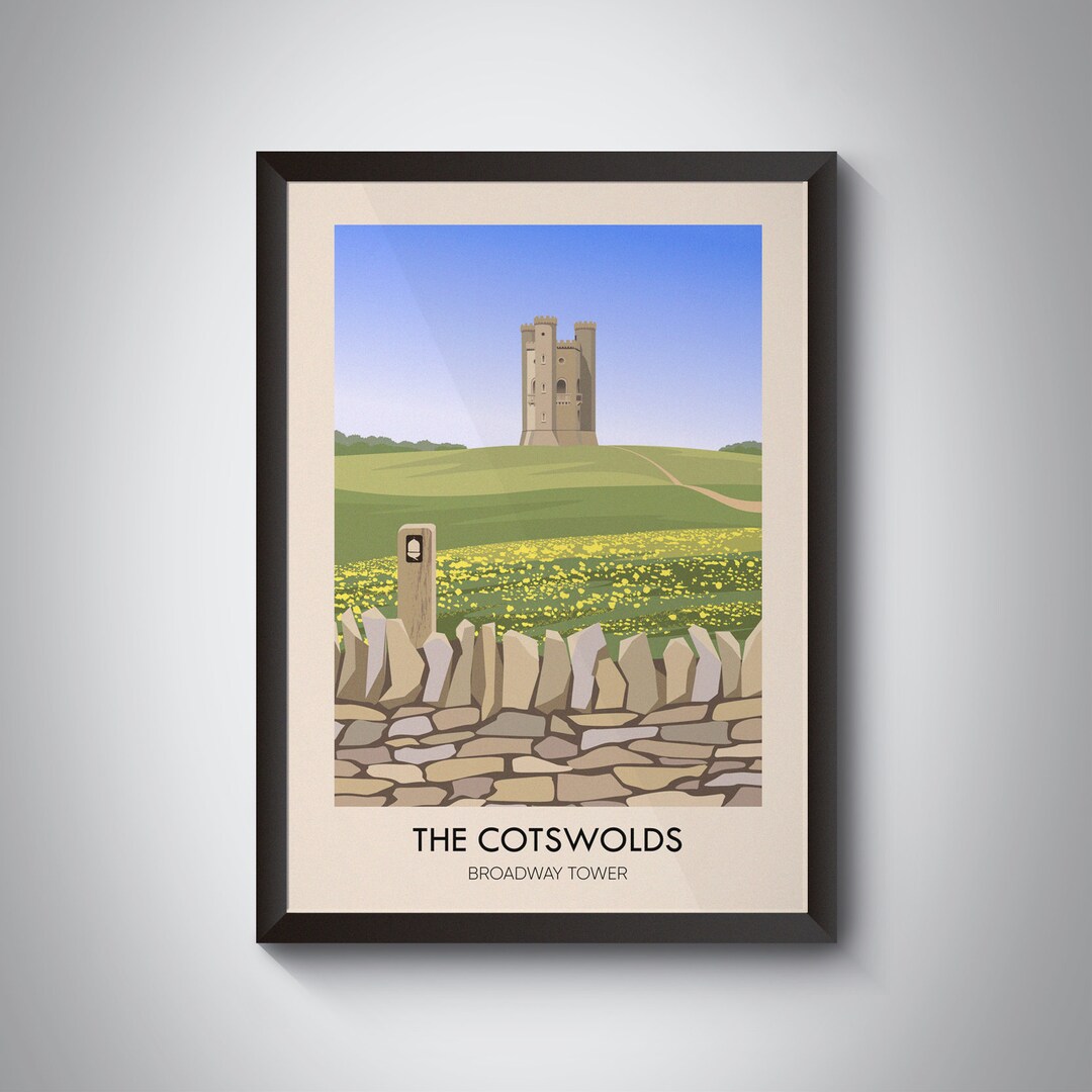 Cotswolds Poster, Gloucestershire, Broadway Tower, Cotswold Way Walking ...