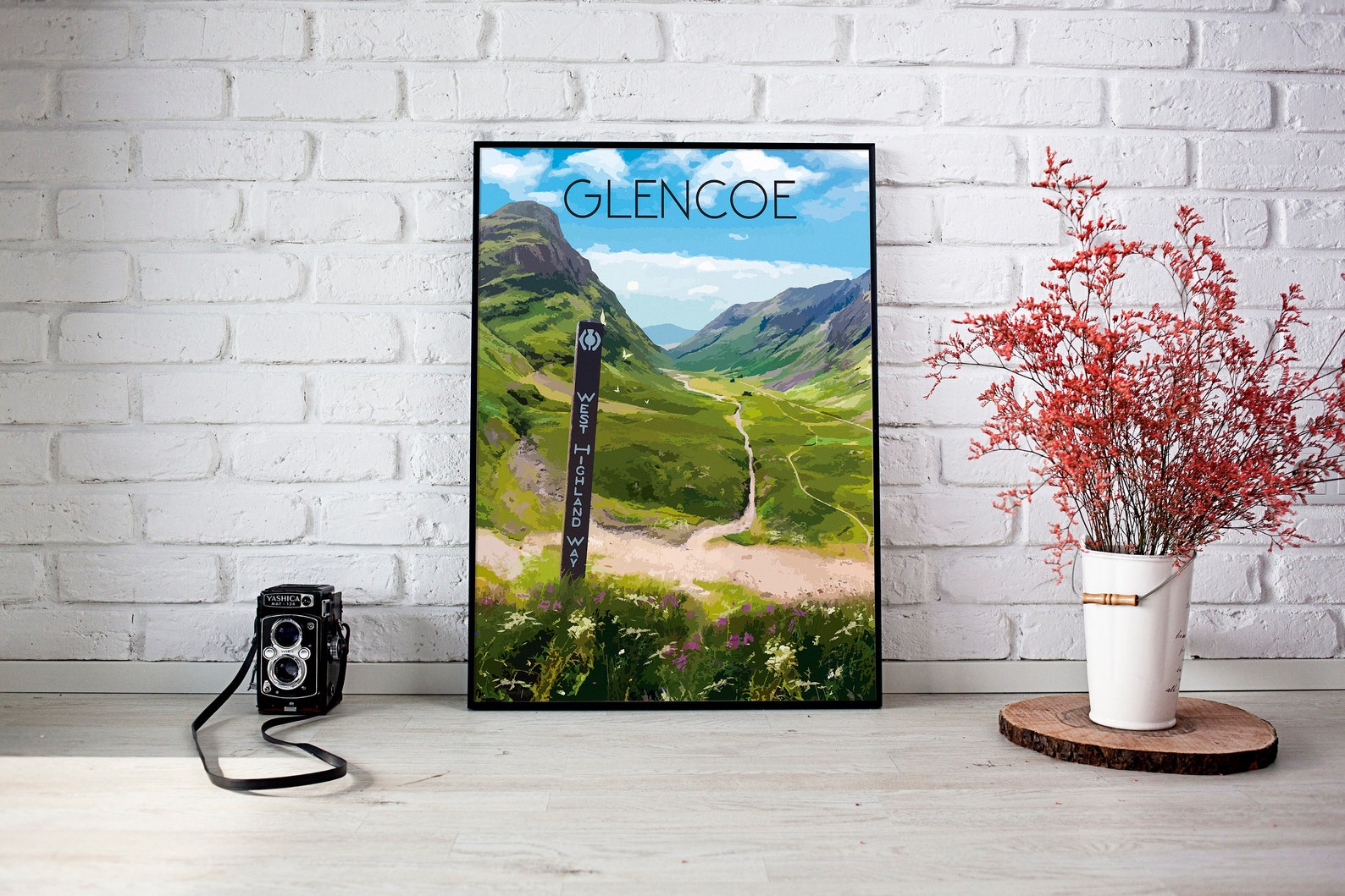 Glencoe Print Scotland Poster Scottish Highlands Hiking - Etsy UK