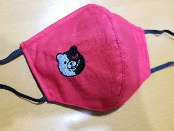 Monokuma RED Danganronpa inspired Face Mask With nose strip | Etsy