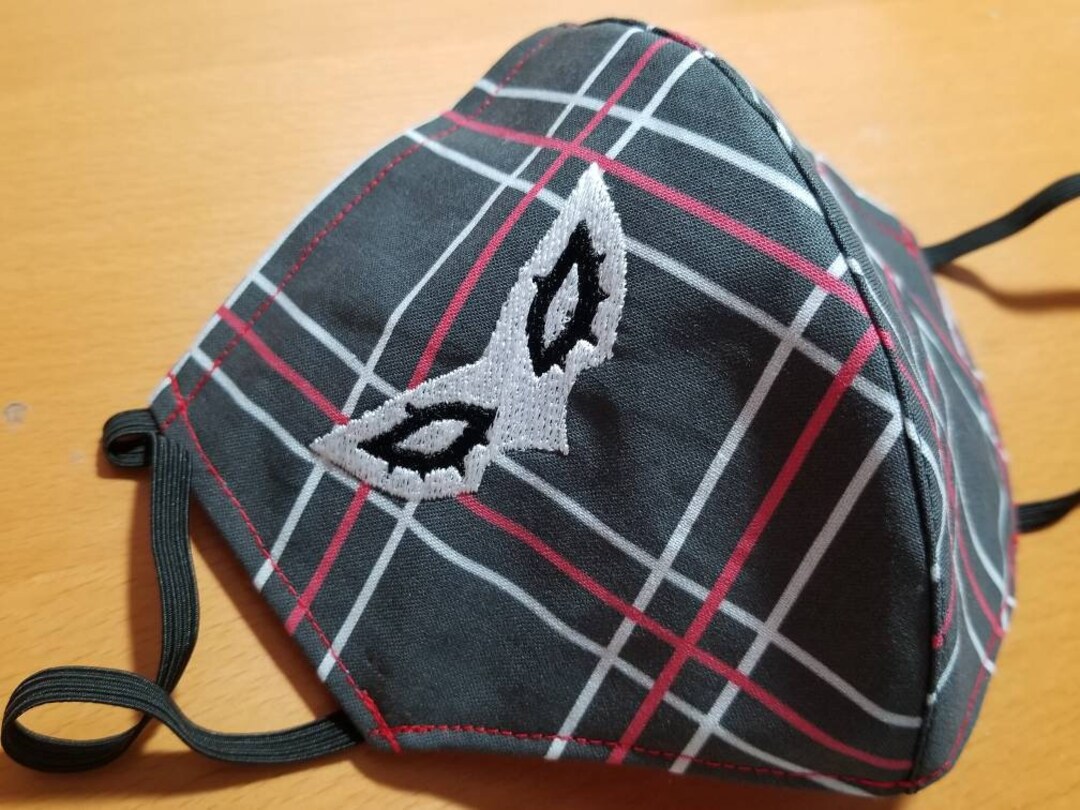 Persona Inspired Embroidered Joker Mask Face Mask With Nose Strip and ...