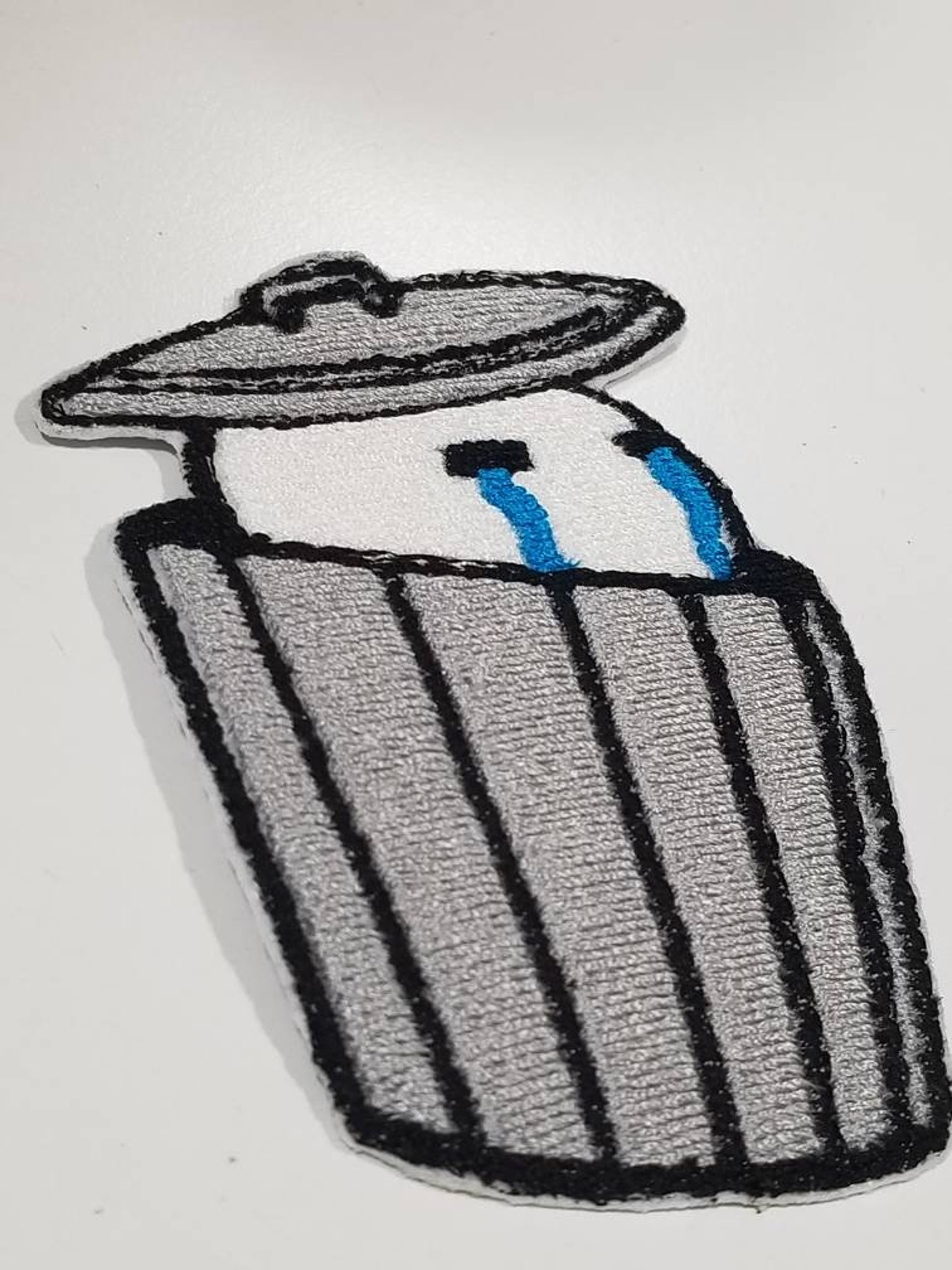 Crying Trash Can Patch (sew-on or Iron-on) - Etsy