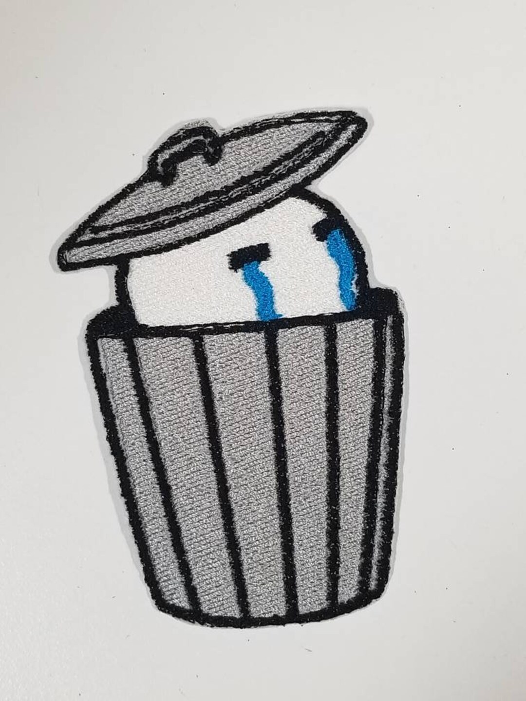 Crying Trash Can Patch (sew-on or Iron-on) - Etsy