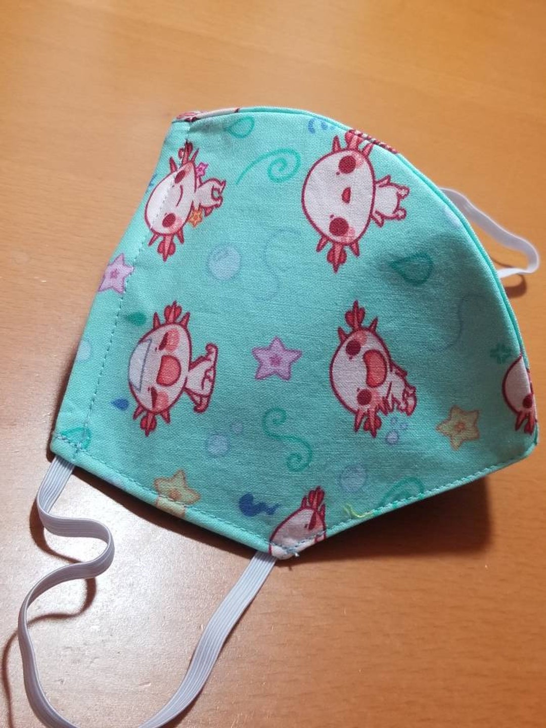 Axolotl Face Mask With Nose Strip and Filter Pocket - Etsy