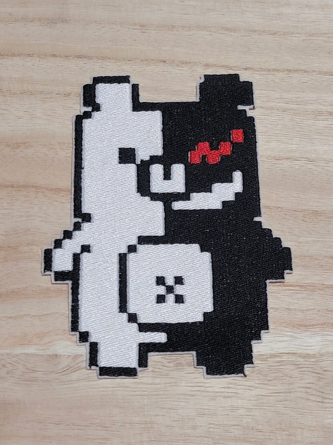 8-bit Monokuma : Danganronpa Anime Extra Large Sew-on or Iron-on Patch ...
