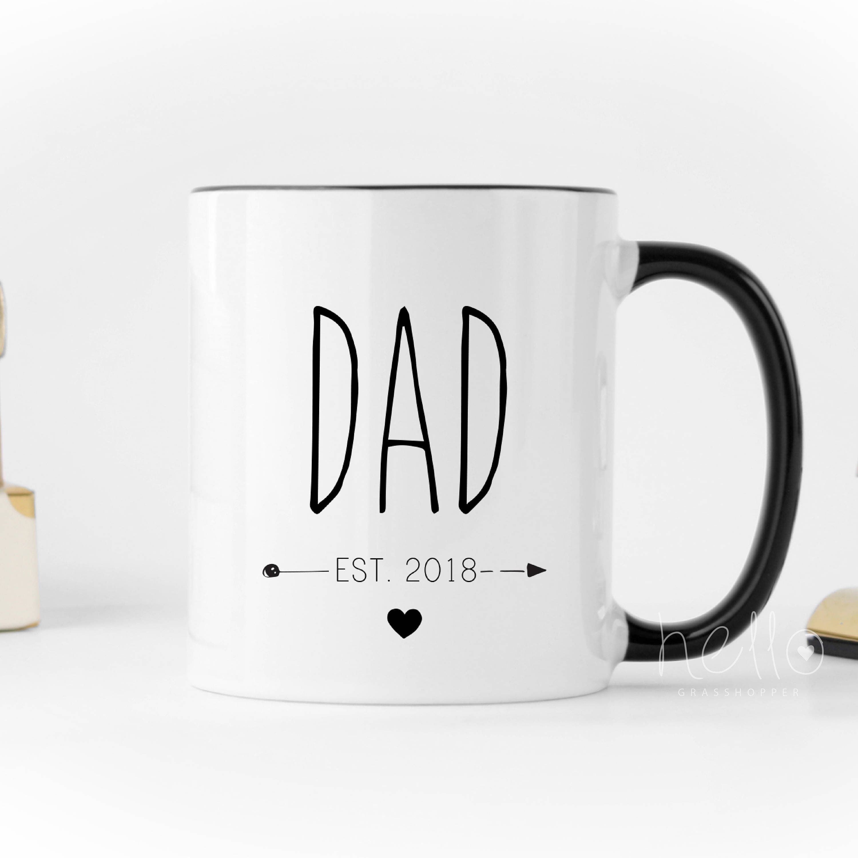 New Dad Mug Dad Est. 2018 Coffee Mug Baby Boy Baby Girl - Etsy