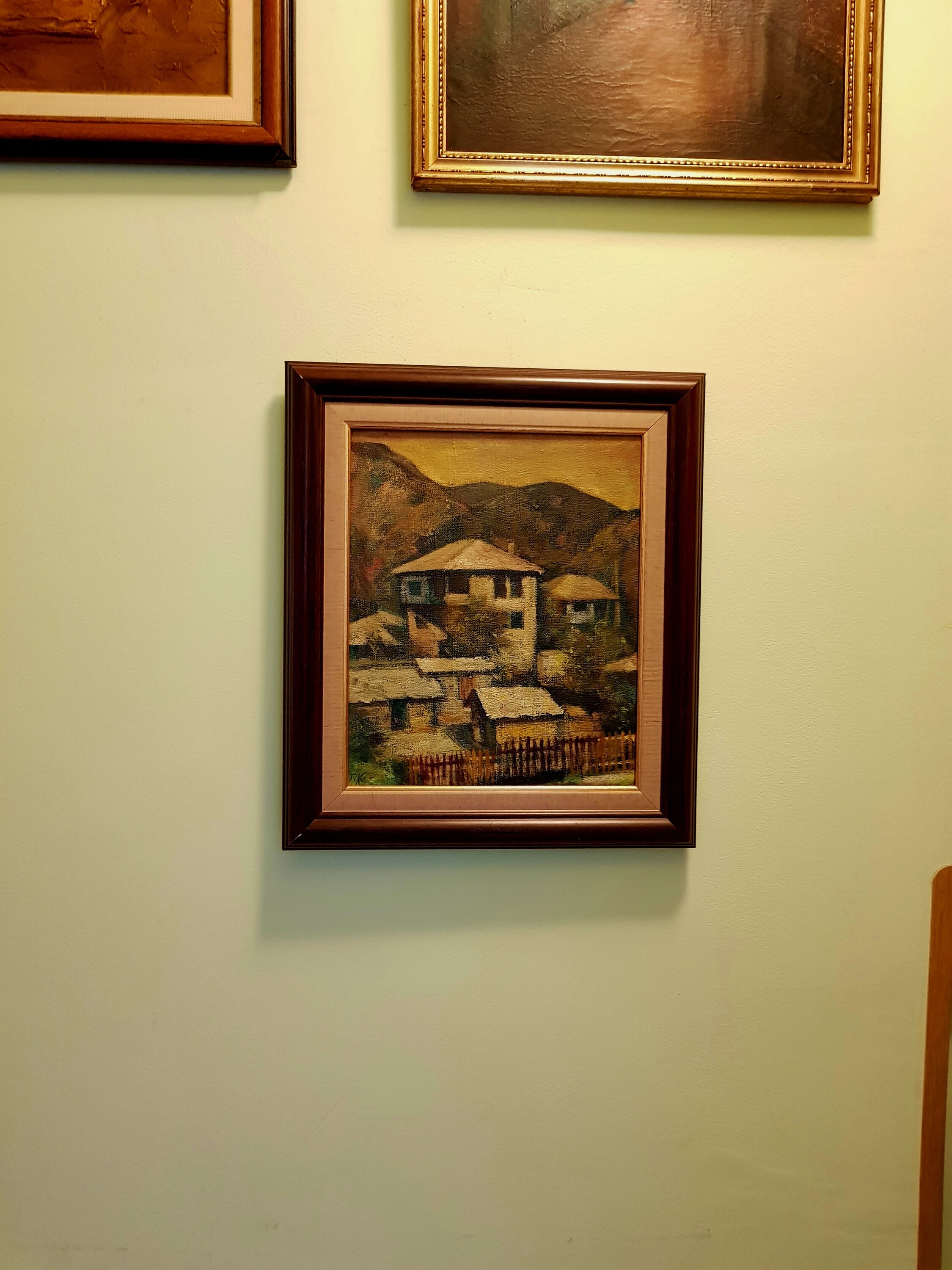 1978 Georgi Kurtev Oil Painting mountain Houses - Etsy