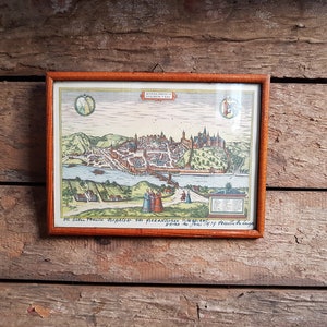 Antique Map - Bird's-eye View of Meissen/ Misena Hermundurorum Urbs ...