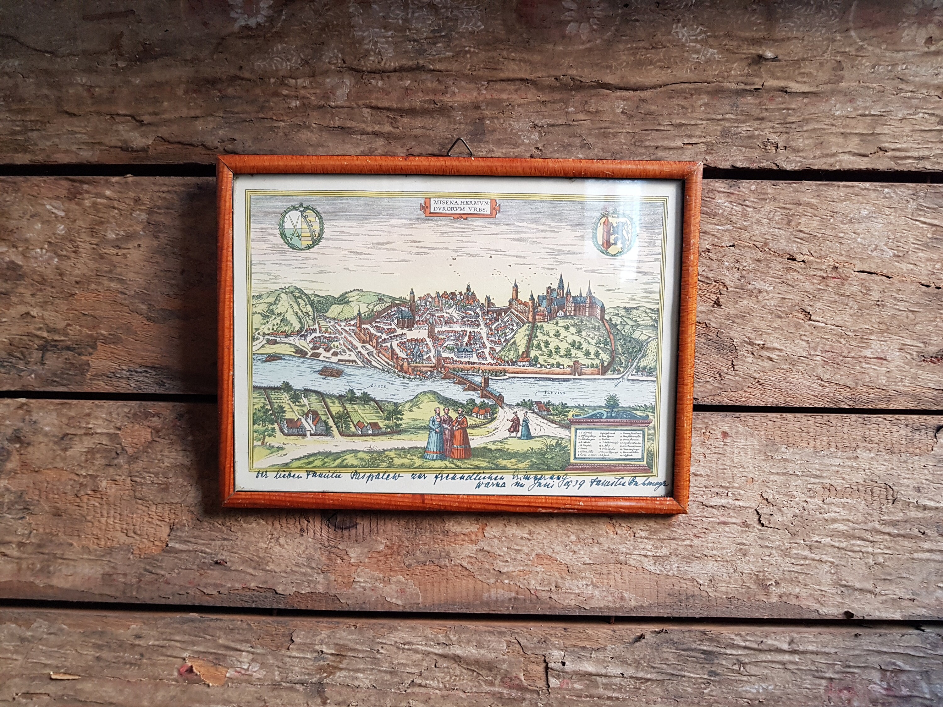 Antique Map - Bird's-eye View of Meissen/ Misena Hermundurorum Urbs ...