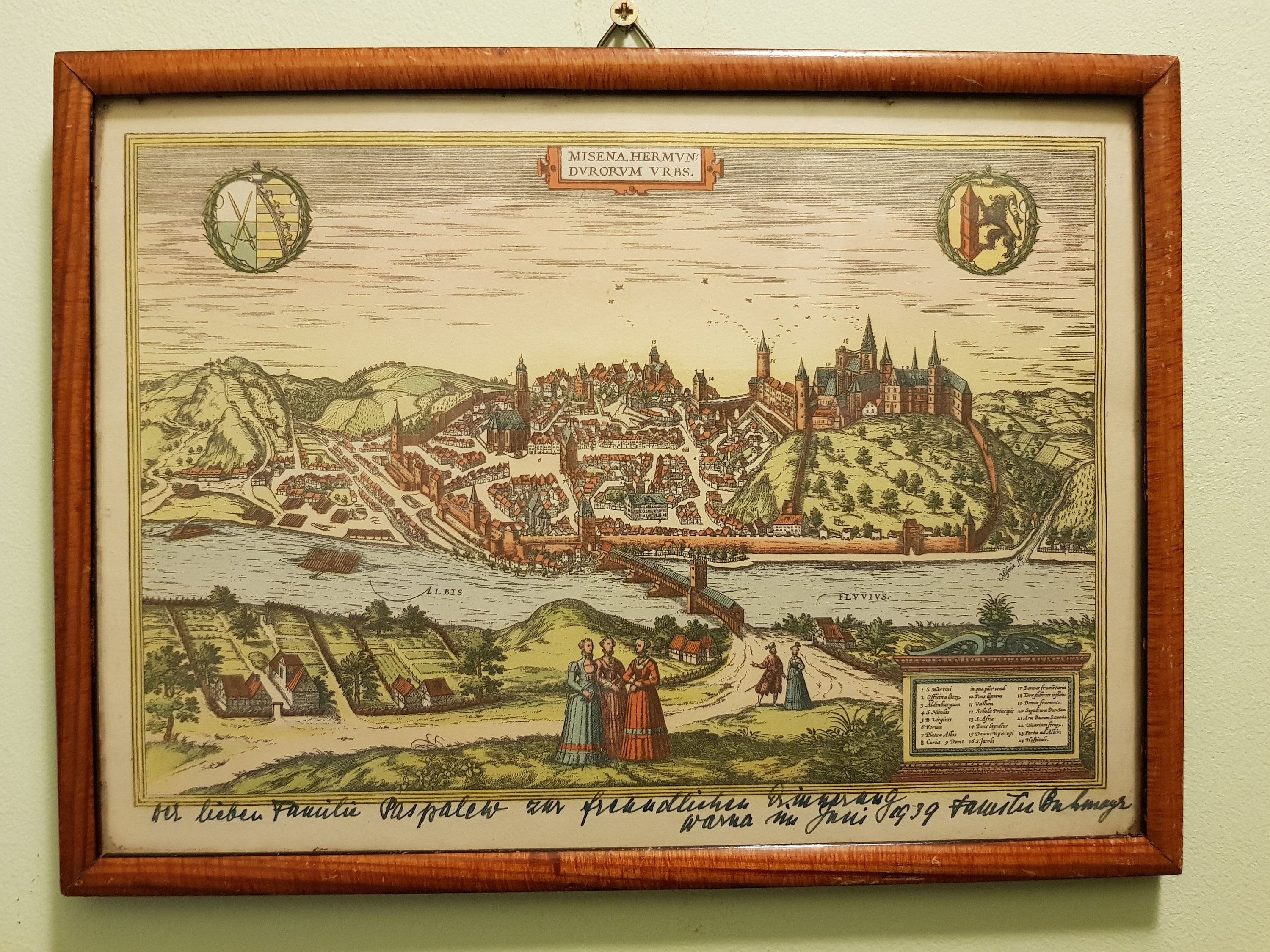 Antique Map - Bird's-eye View of Meissen/ Misena Hermundurorum Urbs ...