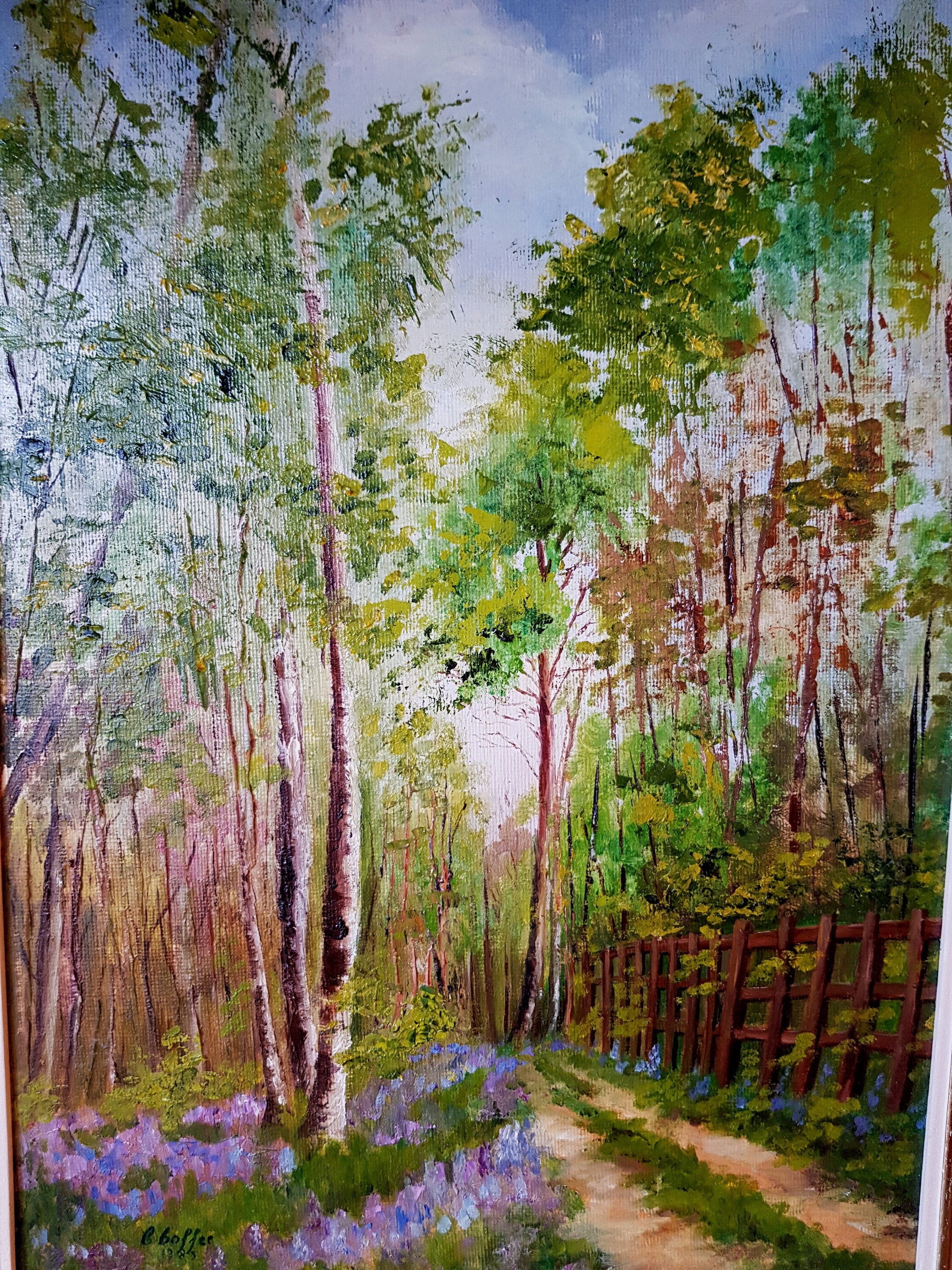 1985 B. Boffee spring Landscape Signed - Etsy