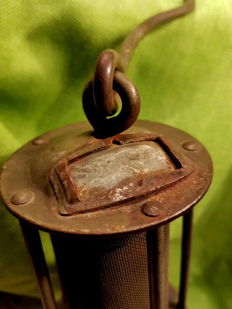 Early 20th C., Antique Mining/ Cave Lamp/ Lantern, Rusty, Loft ...