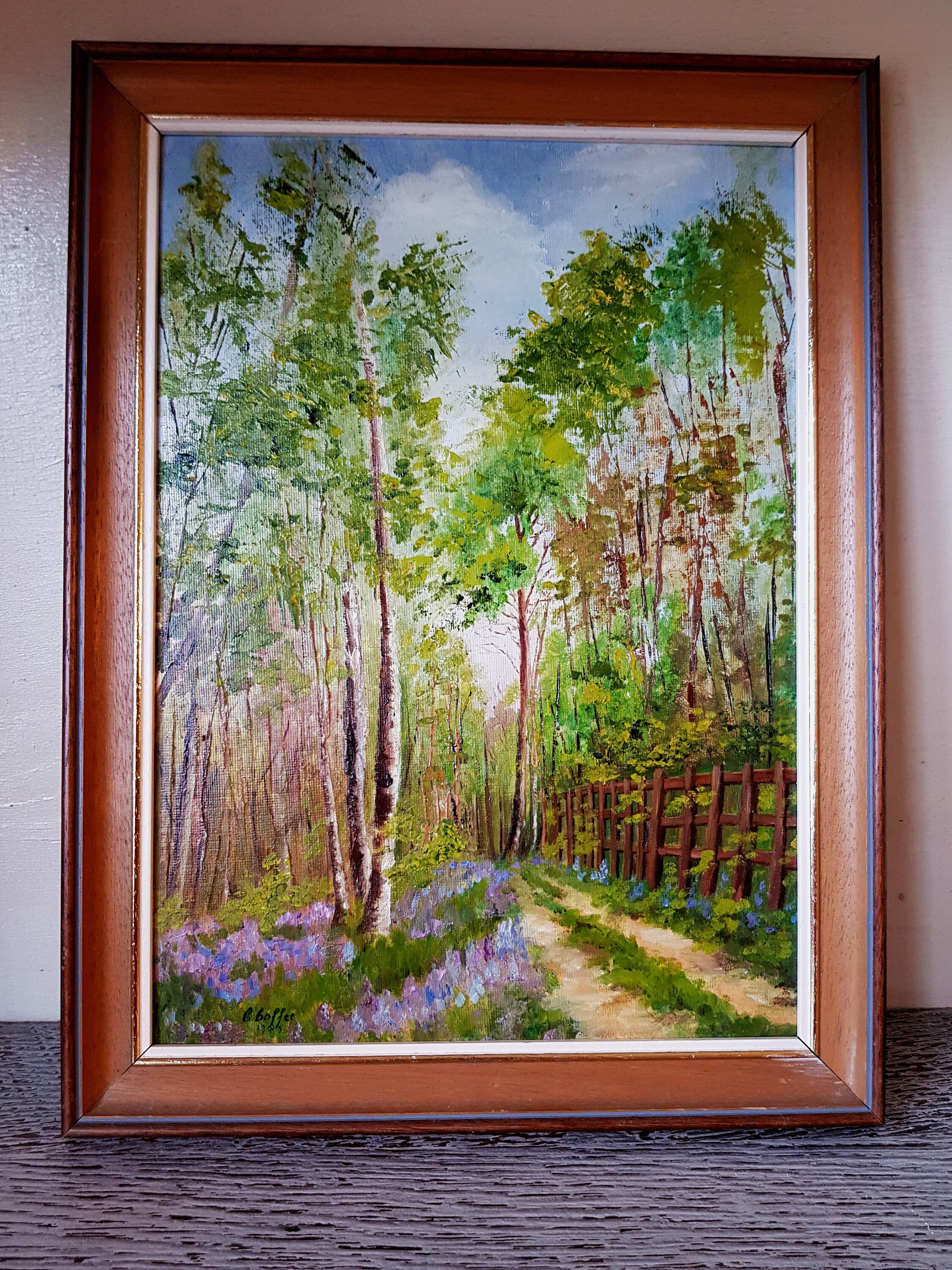 1985 B. Boffee spring Landscape Signed - Etsy