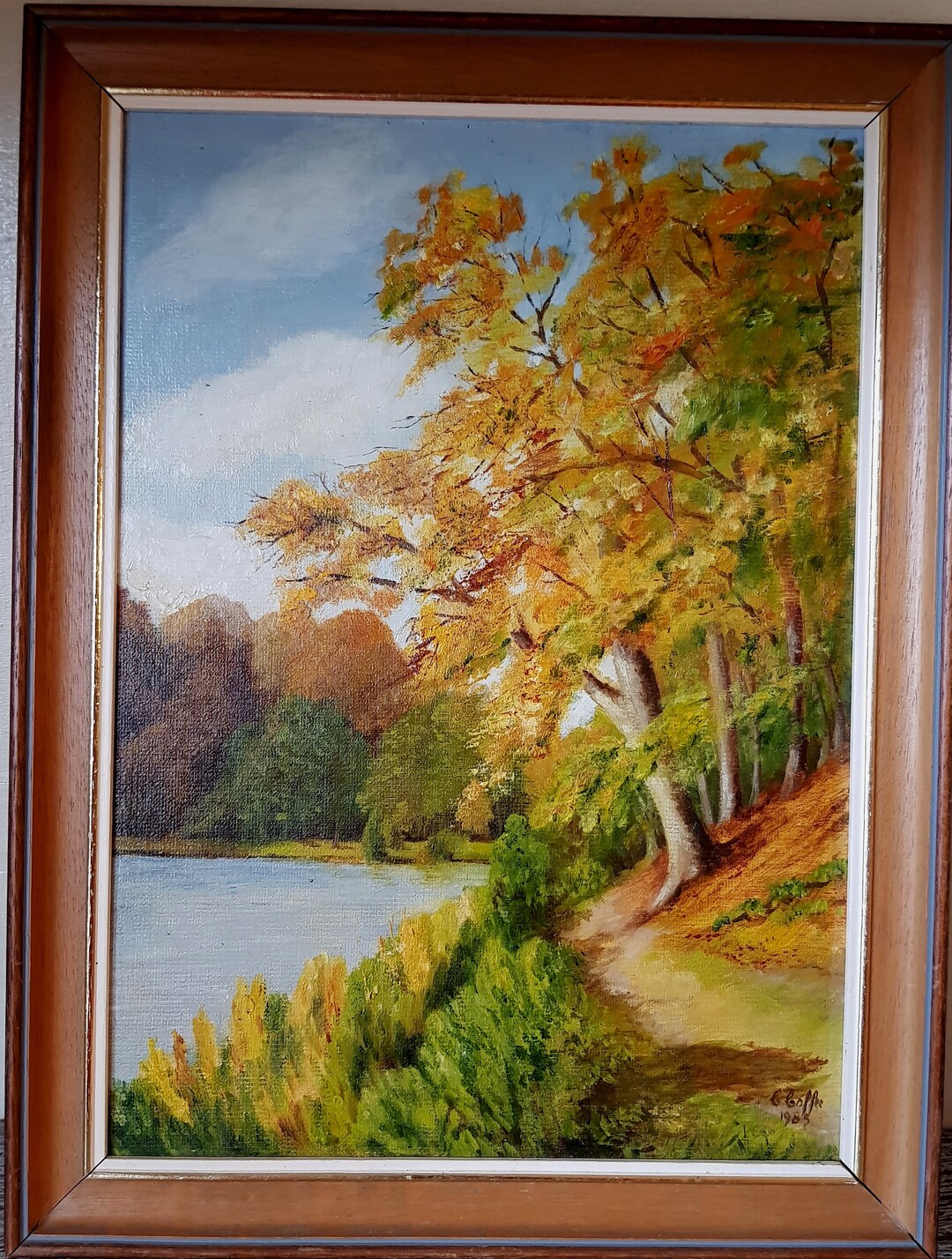 1985, B. Boffee, "autumn", Landscape , Signed - Etsy