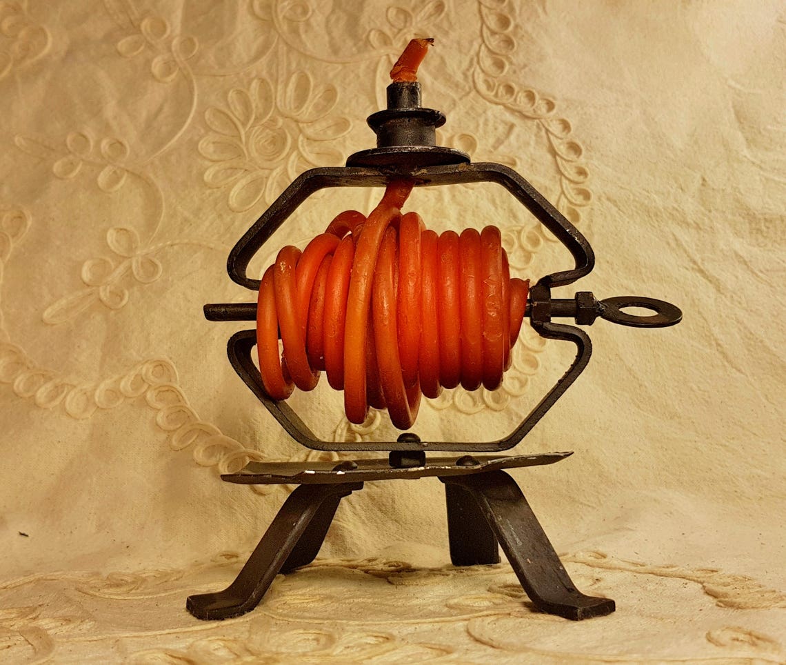 1980's Industrial Coiled Candle Holder Wrought Iron - Etsy