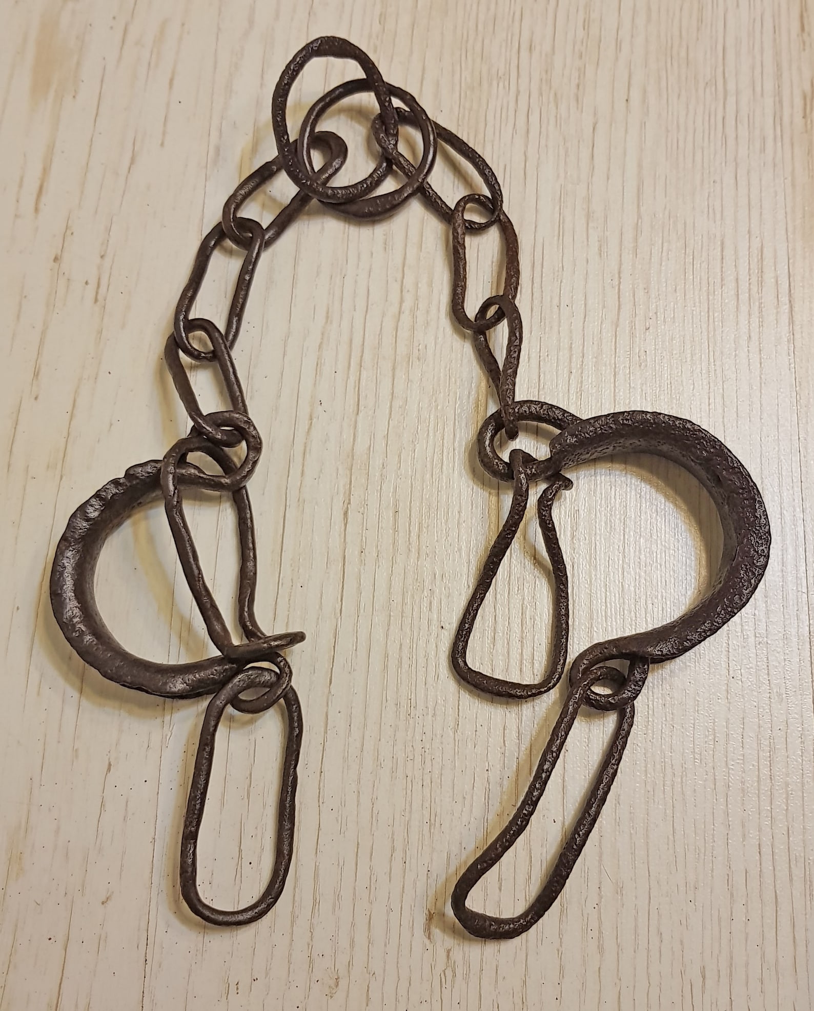1800, Authentic Medieval East European Wrought Iron Handcuffs/ Ankle ...