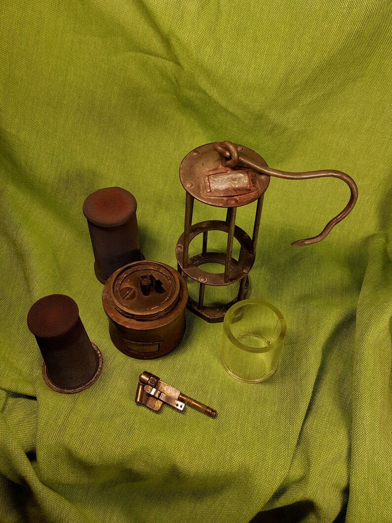 Early 20th C. Antique Mining/ Cave Lamp/ Lantern Rusty | Etsy