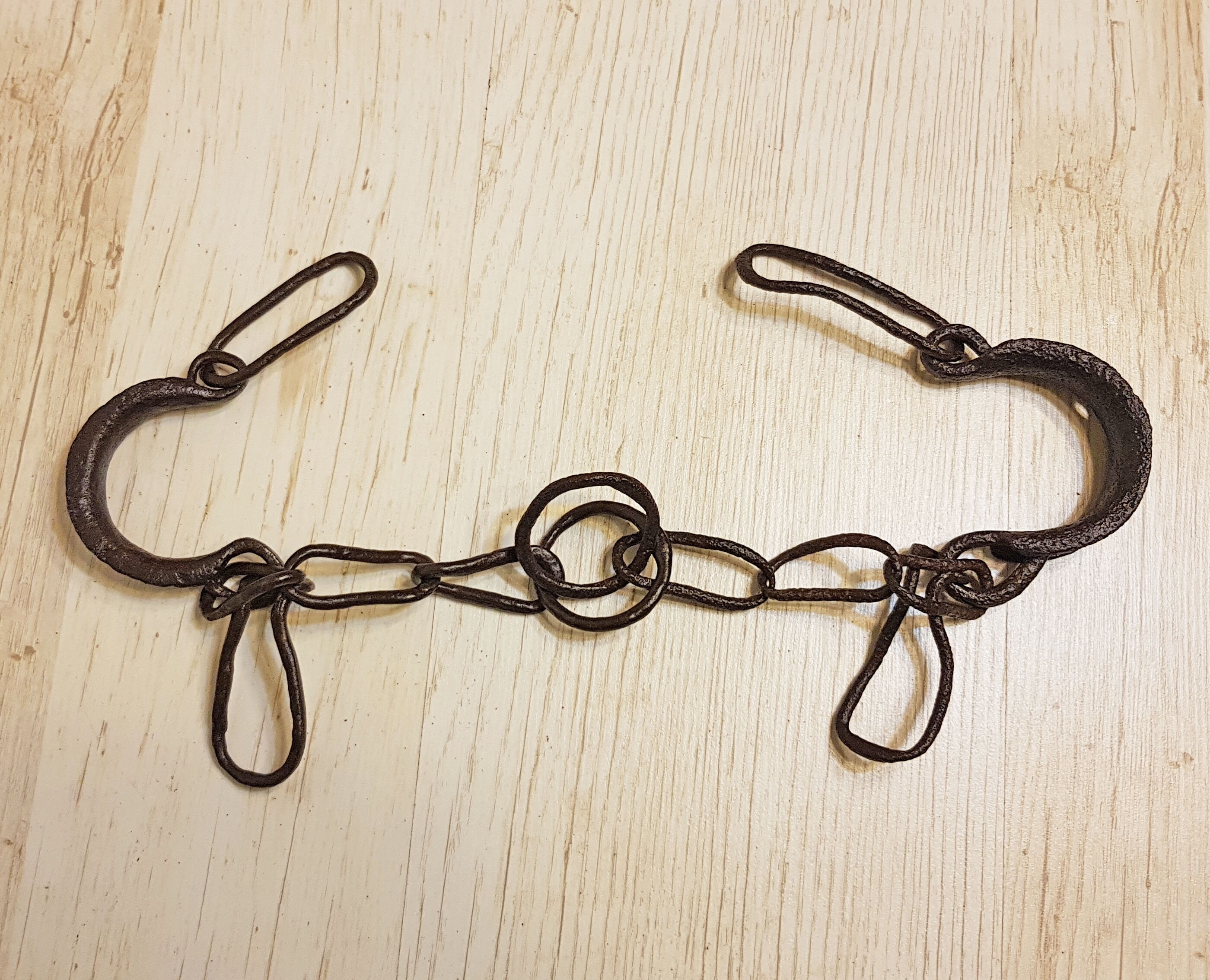 1800, Authentic Medieval East European Wrought Iron Handcuffs/ Ankle ...