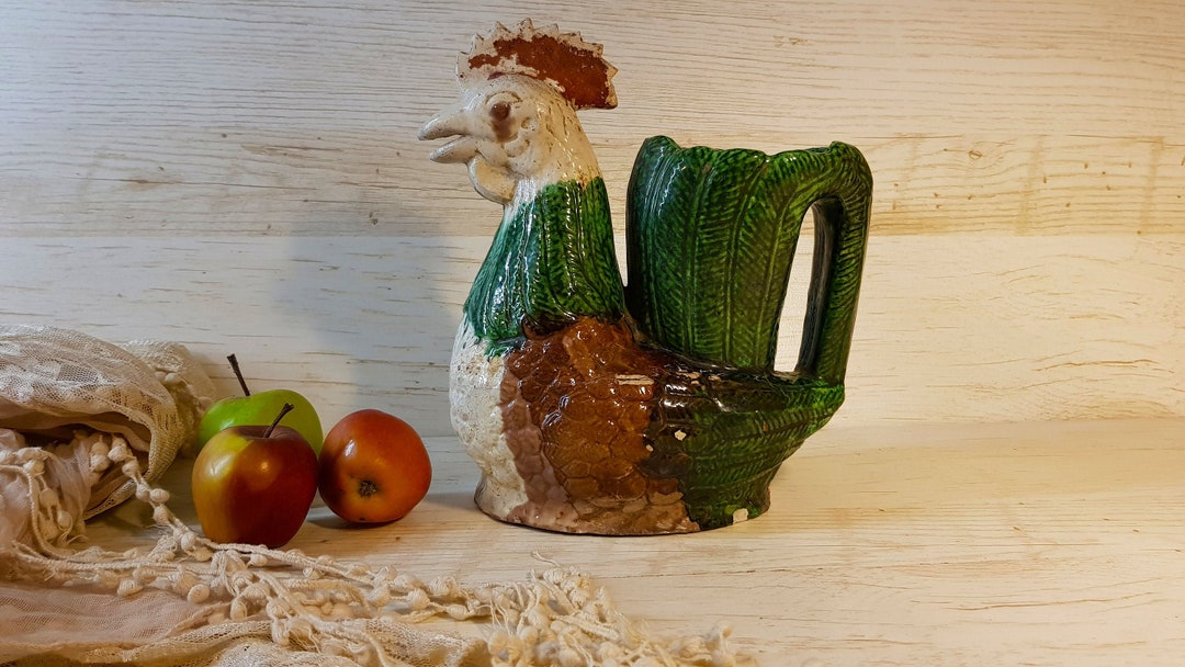 Early 20th C., Antique Primitive Art Ceramic/ Pottery/ Majolica ...