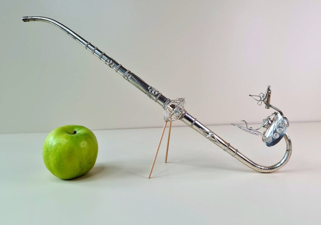 Vintage Long Asian/ Oriental Lidded Peacock Metal Filigree Pipe #17 - Etsy