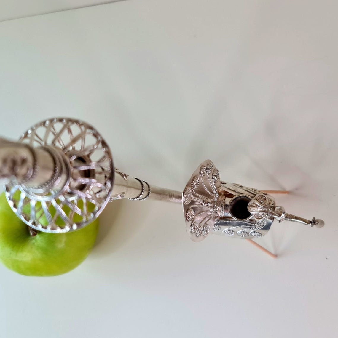 Vintage Long Asian/ Oriental Lidded Peacock Metal Filigree Pipe 17 - Etsy