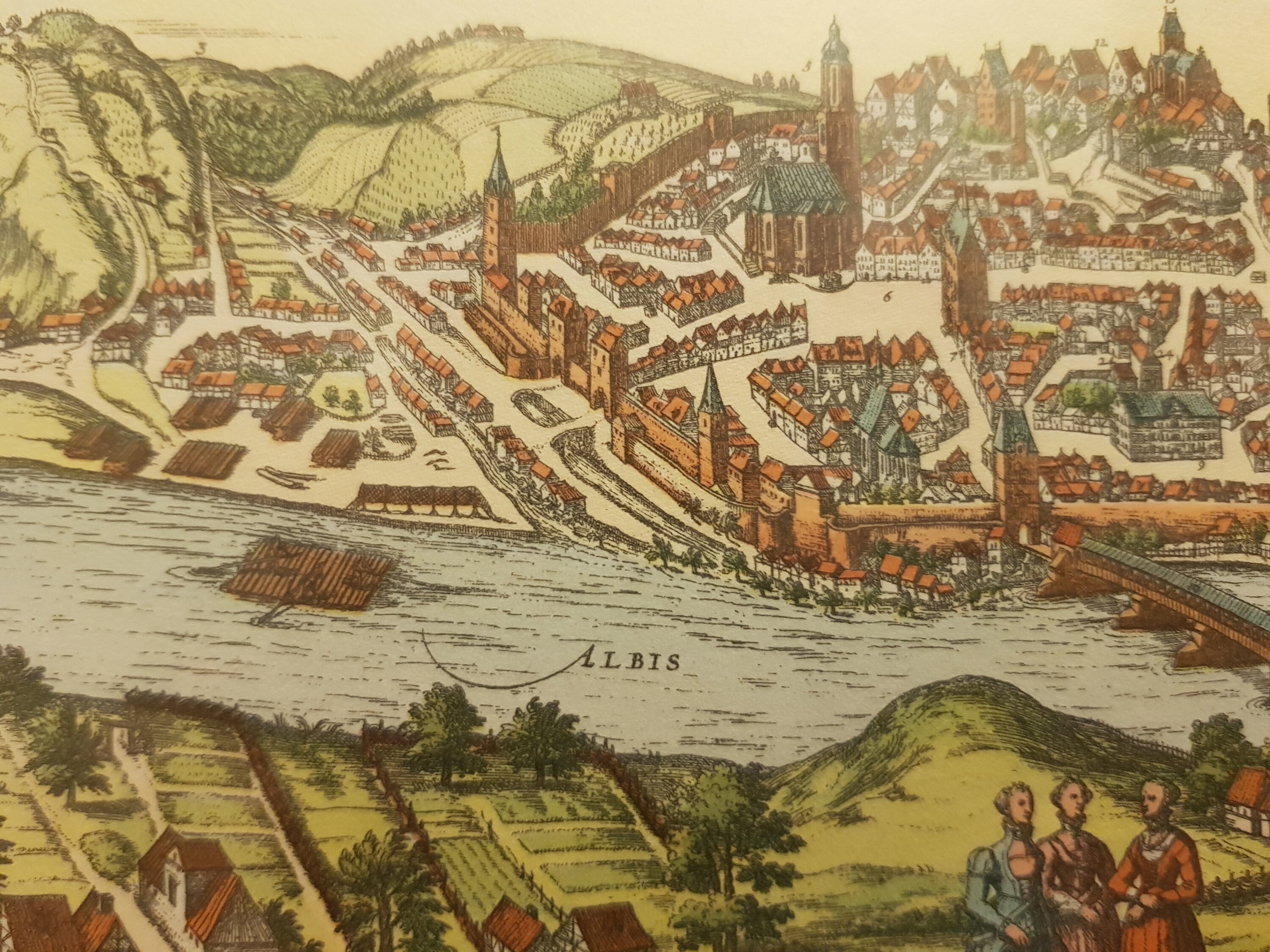 Antique Map Bird's-eye View of Meissen/ Misena | Etsy